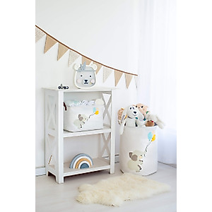 KAZULO 2 Pack Set Pink and Blue, Bunny Easter Baskets For Kids, Egg Hunt Bag For Boys and Girls, Baby laundry Hamper, Kids Easter Basket (Easter Bunny Bundle)