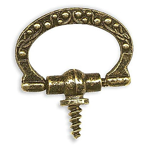 Antique Brass Ring Hanger, Oval Style (Pack of 3)