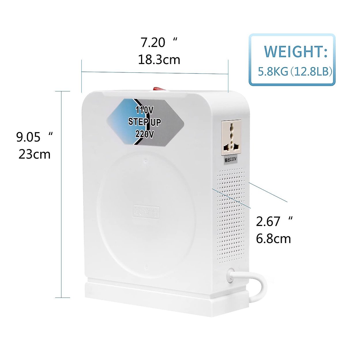 110v to 220v Step up Converter watts with 220V Output for Using and China Appliance in Europe Quantity (2000W)