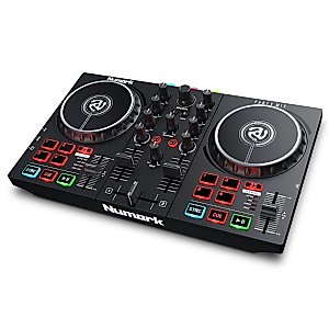 Numark Party Mix II - DJ Controller with Party Lights, DJ Set with 2 Decks, DJ Mixer, Audio Interface and USB Connectivity + Serato DJ Lite