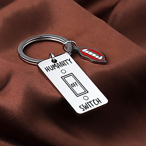 BLEOUK The Vampi Inspired Gift Humanity Switch Off Keychain for Fans Fandom (HUMANITY SWITCH OFF)