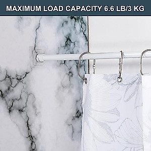 Adhesive Curtain Rod Holder, Goowin Tension Rod Holder, No Drilling Transparent Small Tension Rod Bracket (Only for Tension Rods Within 1" Diameter At Both Ends) (6 Pack)