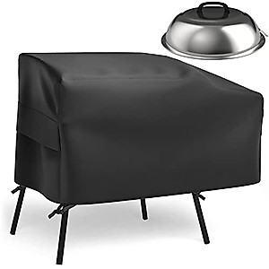 NUPICK Grill Cover for Blackstone 28 inch Griddle, Fits for Blackstone 22 inch & 17 inch Griddle with Hood and Stand, Come with a Round Basting Cover