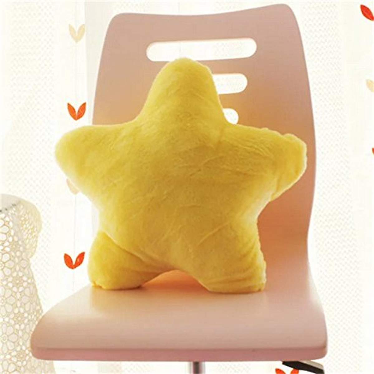 Jackcsale Star Shaped Plush Pillow Stuffed Cushion Decorative Throw Pillows, Yellow
