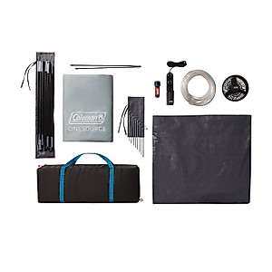 Coleman OneSource Rechargeable 4/6 Person Camping Tent with Airflow System & LED Lighting, Includes Rainfly, Tent Fan, Lights, and Interchangeable Battery Pack, Easy Setup Tent for Camping