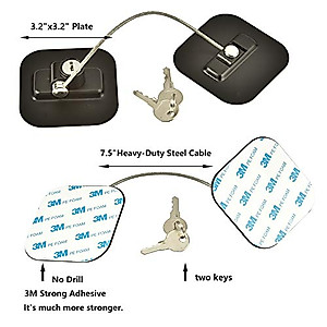 Refrigerator Door Locks, Fridge Lock with Keys, File Drawer and Child Safety Cabinet Lock with Strong Adhesive