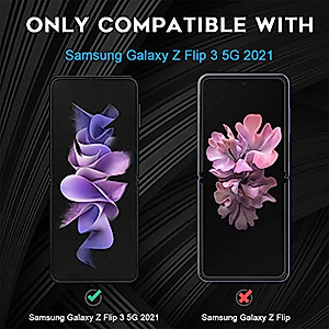 (2 Sets 8 Packs) Orzero Screen Protector Compatible for Samsung Galaxy Z Flip 3 5G, Premium Quality Soft TPU (Not Glass) Edge to Edge (Full Coverage) High Definition Bubble-Free (Lifetime Replacement)