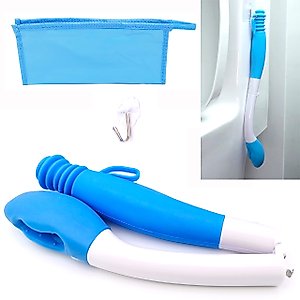 BEEMEEMASTER Foldable Long Reach Comfort Wiper for Toilet Paper, Toilet Tissue Aid Butt Wiper Holder for Disabled/Bariatric Surgery,Wiper with Hook