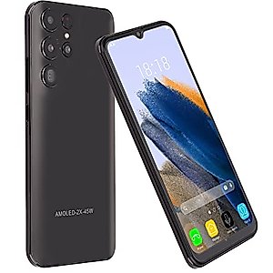 Unlocked Mobile Phone, 6.6 Inch HD Screen Smartphone, MTK6580 Quad Core, 8GB RAM 64GB ROM, for Android 12 Cell Phone with Front 8MP and Rear 24MP Camera(US Plug)