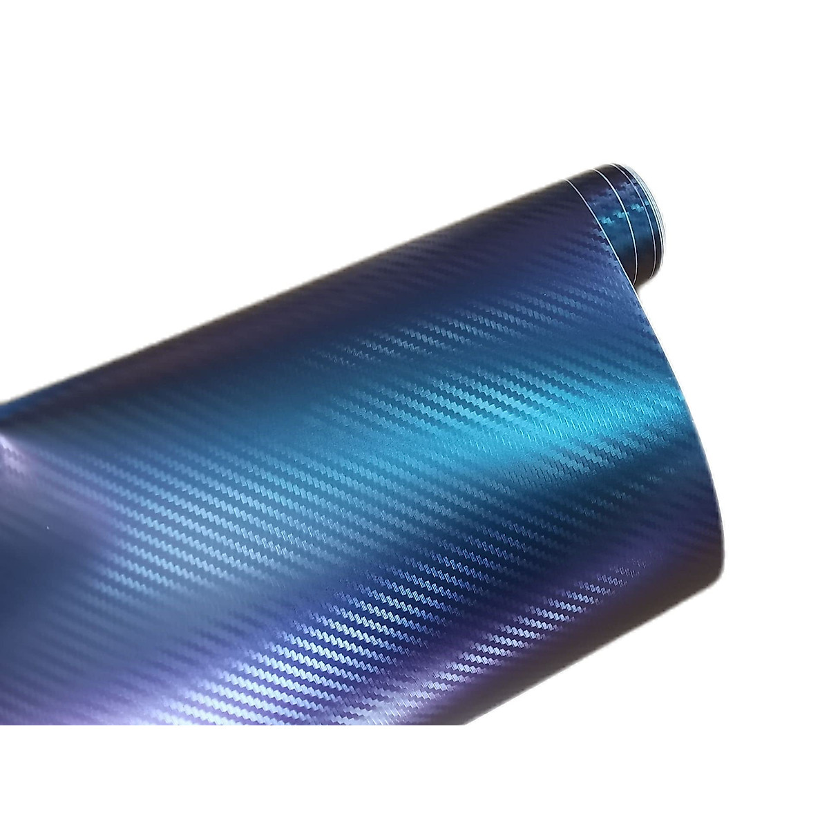 Chameleon Blue to Purple Carbon Fiber Car Vinyl Wrap Sticker Decal Sheet Self Adhesive Bubble Free (1ft x 10ft)