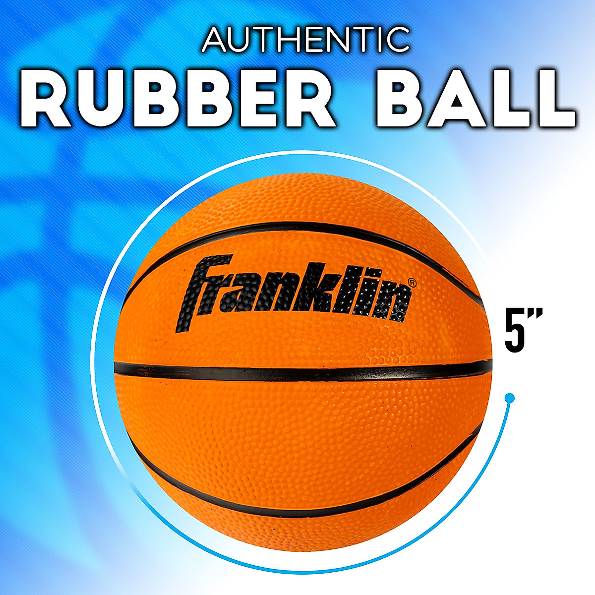 Franklin Sports 3 Mini Basketballs with Pump - 5 Inch Sized Perfect for Kids Ages 6+