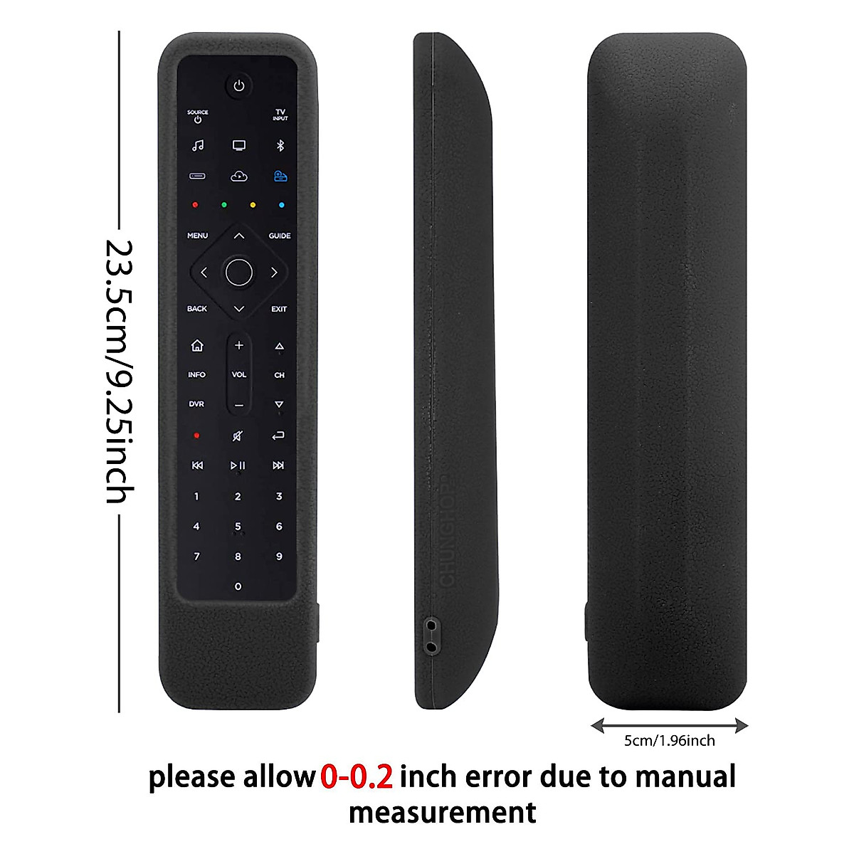Protective Silicone Remote Case for Bose Soundbar 500 700 Remote Control, Shockproof, Washable and Skin-Friendly Cover, Non-Slip and Durable (Black)