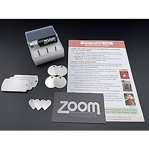 Silhouette Cameo 4 Etching/Engraving Tool w/ 5x7 Inch Anodized Aluminum Picture Size Engraving Sheets and Practice Stamping Blanks by Zoom Precision
