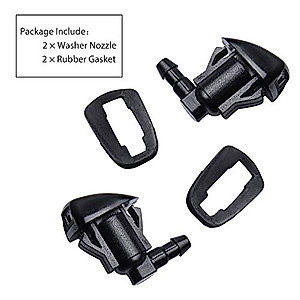 OTUAYAUTO Front Windshield Washer Nozzles - Replacement for 04-10 Toyota Sienna | Corolla | Solara | Tundra - Replaces OEM #: 85381-AE020, Spray Jet Kit (pack of 2)