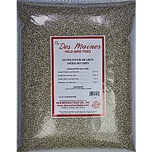 Sunflower Chips (Hearts) Medium Sized All Natural Wild Bird Food Birds Love (8)