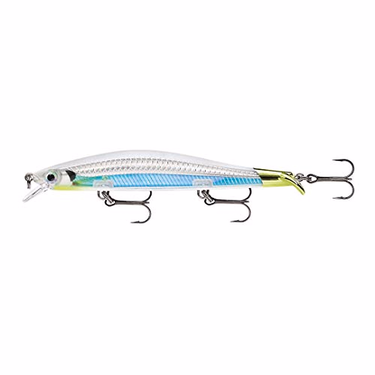 Rapala Ripstop Lure, Size 12, 4 3/4" Length, 4'-5' Depth, 1/2 oz, 3-#5 Hooks, Albino Shiner, Per 1