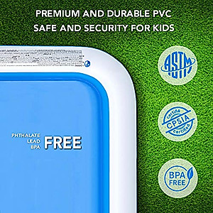 CHICLIST Inflatable Swimming Pool 120" X72" X20" Family Swim Center for Kids Full-Sized Lounge Pool for Kids Adults Easy Set for Backyard Summer Water Party Outdoor Kiddie Pools