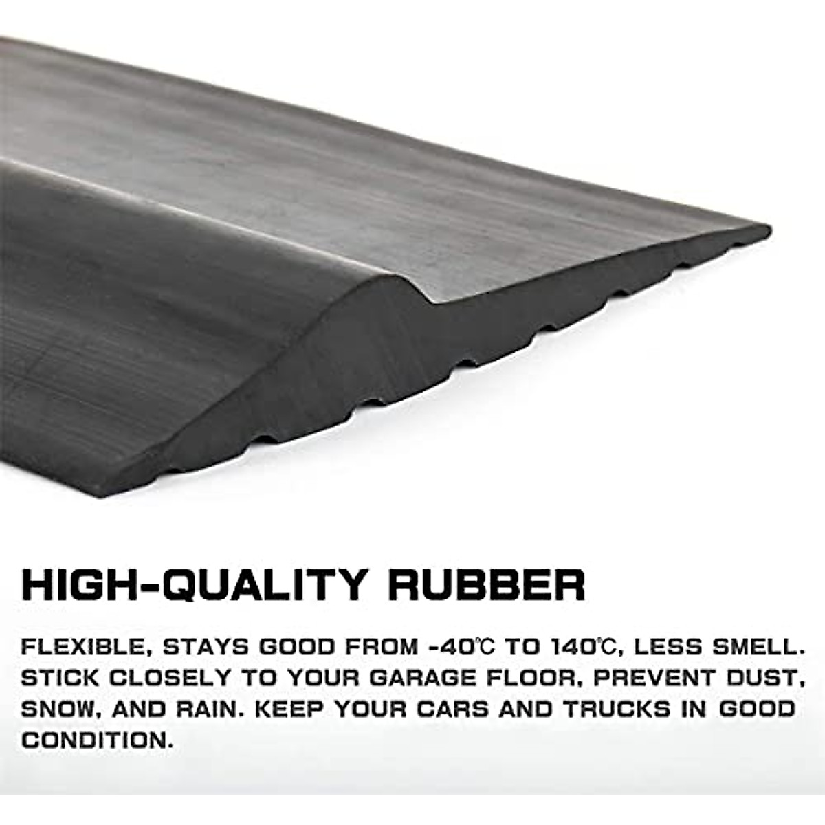 20Ft Weather Universal Garage Door Bottom Threshold Seal Strip DIY Weather Stripping Replacement,Not Include Sealant/Adhesive (Black)