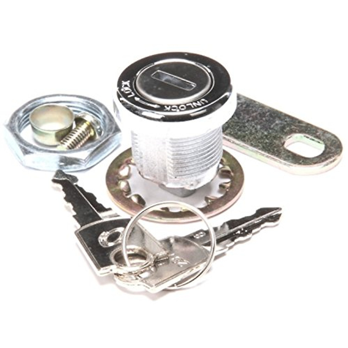 Maxx Cold R3734-030 Lock and Key Set for Solid Door Refrigerator Cooler and Freezer Reach in Uprights MCR-23FD MCF-23FD MCR-49FD MCF-49FD MCR-72FD MCF-72FD, Silver