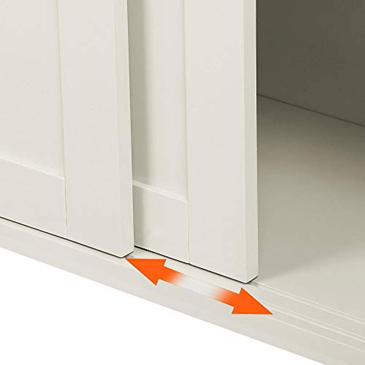 go2buy Antique White Stackable Sideboard Buffet Storage Cabinet with Sliding Door Kitchen Dining Room Furniture