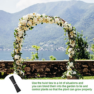 Wedding Arch Garden Arch Trellis Metal Garden Arch Garden Arbor Archway with Iron Wires for Indoor Outdoor Garden Patio Trellis Climbing Plant Garden Various Bridal Party Decoration (Black)