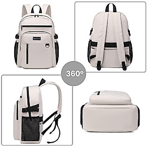 MIRLEWAIY The Young People's Choice Casual Daypack College Backpack Lightweight School Bookbag Black Backpack Work Bag For Teenagers Men Women, Black