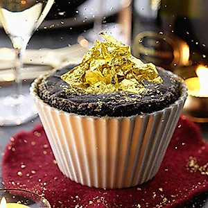 Yinuoday 2Pcs Edible Gold Leaf, Genuine Gold Flakes for Cooking, Cakes, Makeup, Gilding, Decoration, Health & Spa