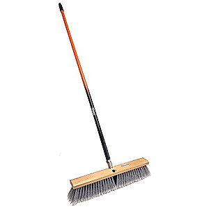 American Select Tubing PBSA18003 Smooth-Surface Push Broom with Orange/Black Handle, 18"W