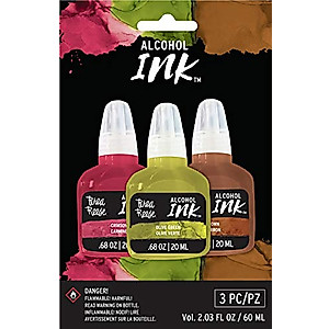 Momenta Brea Reese Alcohol Inks 20ml 3/Pkg-Crimson/Olive Green/Brown