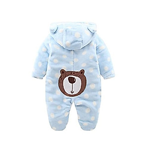 CM C&M WODRO C&M Baby Jumpsuit Outfit Hoody Coat Winter Infant Rompers Toddler Clothing Bodysuit ?Blue