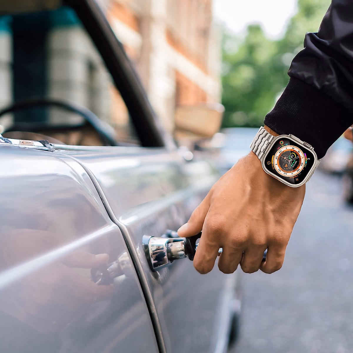 CHANCHY Titanium Band for Apple Watch Ultra 2 Band 49mm, Durable Lightweight Titanium Metal Strap for Apple Watch Series 10 9 8 7 SE2 SE 6 5 4 Ultra Ultra 2 Men (Titanium Edition, 49mm 46mm 45mm 44mm)