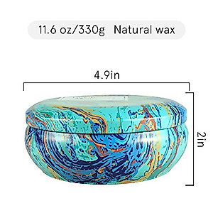 LA JOLIE MUSE Citronella Candles Outdoor, Large Citronella Candles for Patio Set 3, Natural Soy Wax, 3 Wick Candle, Outdoor & Indoor, 11.6 Oz