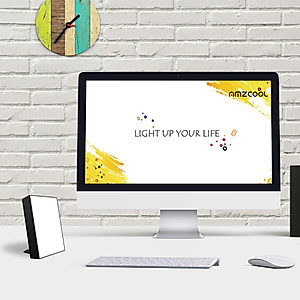 AMZCOOL 10,000 Lux Happy Energy Light Therapy Simulated Natural Sunlight Full Spectrum LED Lamp Light Box Portable Thin Border High Design Quality Aluminum Alloy Material