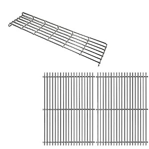 QuliMetal Weber Stainless Steel Warming Rack and 66095 Grates for Weber Genesis II/LX 300 Series II E-310, II E-330, II E-335, II S-335, II LX S/E-340 (2017 and Newer) Gas Grills