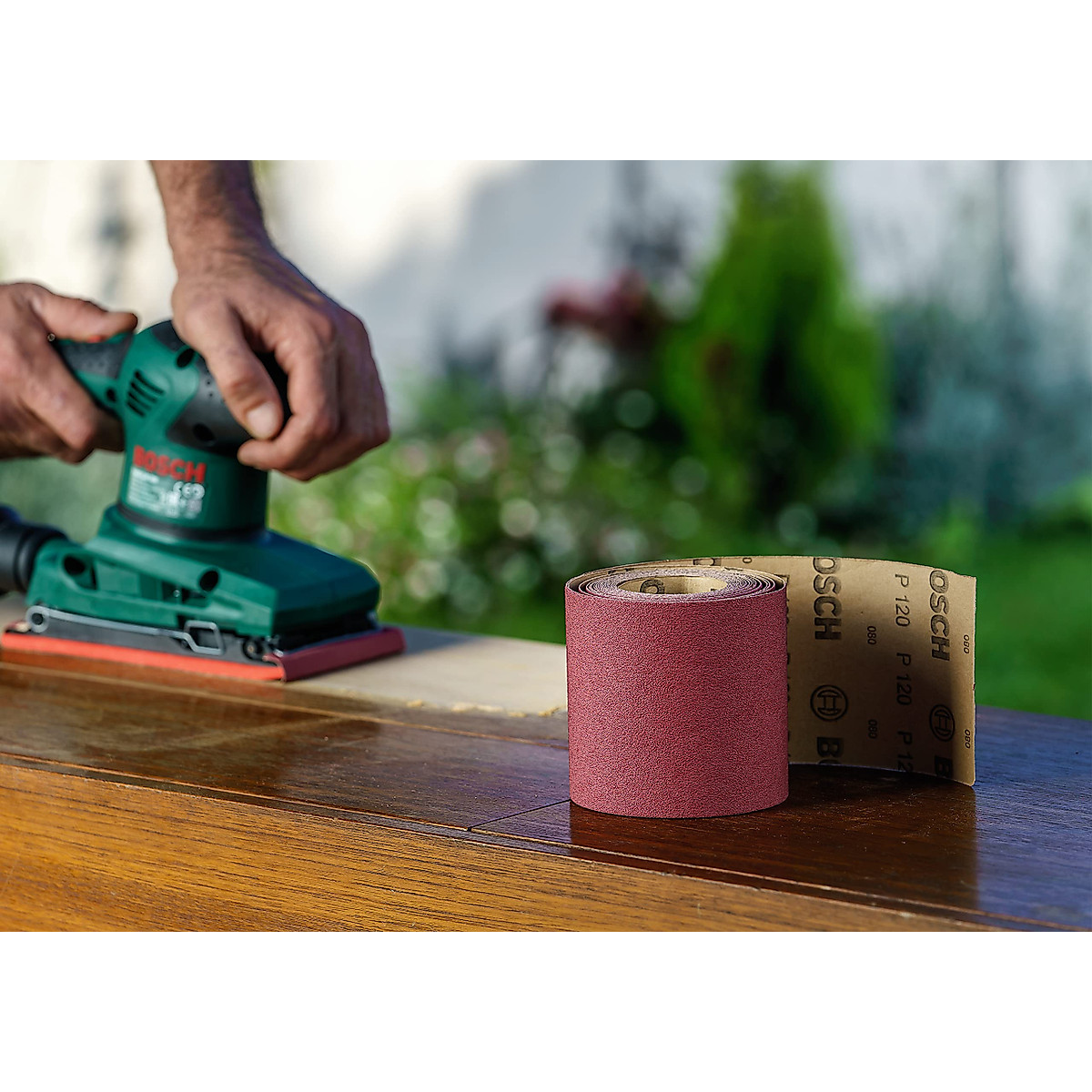 Bosch Red 93 mm x 5 m/Grit K240 Sanding Roll, 2609256B78