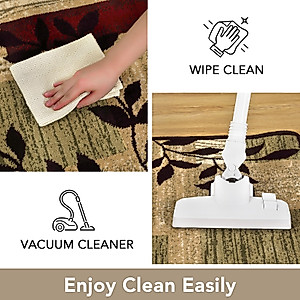 GlowSol Runner Rug 2x6 Plush Thick Rug Geometric Floral Non-Slip Non-Shedding Hallway Runner, Stain Resistant Kitchen Mat Laundry Entryway Carpet Runner, Boho Pet Friendly Runners