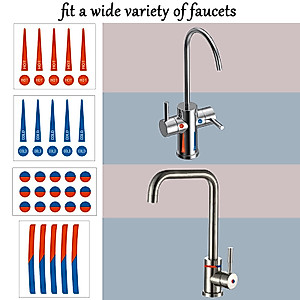 Faucet Stickers Hot and Cold Stickers for Faucet Waterproof Hot and Cold Indicator Bathroom Faucet Stickers Hot and Cold Signs for Kitchen Bathroom Hotel School Restaurant (40)
