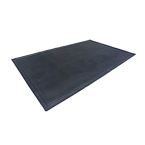 Diversitech Outdoor Gas Grill BBQ & Fire Pit Mat 48" x 30" - Protects Decks & Patios - 10 Year Warranty, Black