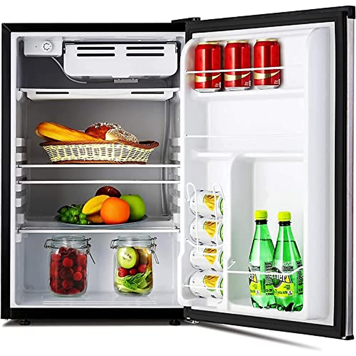Anpuce 4.5 Cu.Ft Compact Refrigerator Mini Fridge with Freezer Single Door Small Refrigerator with Adjustable Thermostat Control