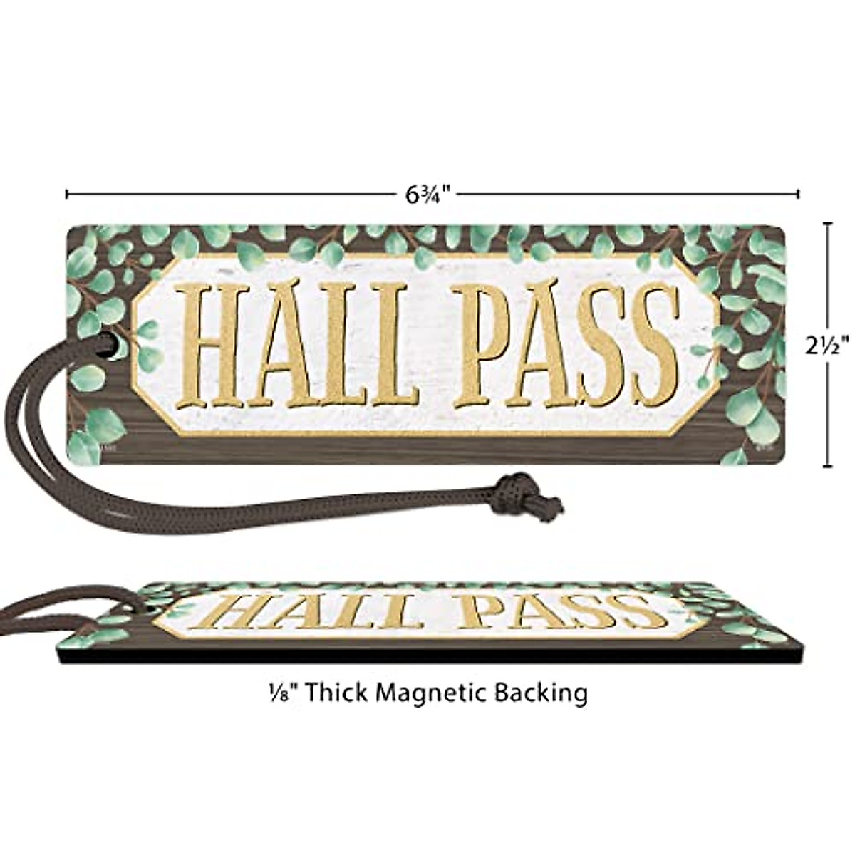 Teacher Created Resources Eucalyptus Magnetic Hall Pass (TCR77473)