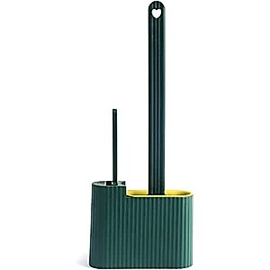 Toilet Brush Toilet, Silicone Toilet Brush The Household Brush Has No Dead Corner, Hanging on The Wall Toilet Accessories Bathroom Tool Toilet Brush Holder Bathroom Accessories (Color : C)