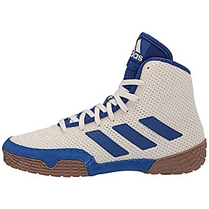 adidas Boy's Tech Fall 2.0 Wrestling Shoe, White/Royal Blue/Gum, 1.5 Little Kid