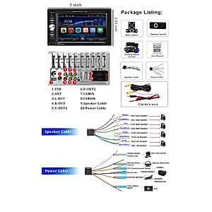 UNITOPSCI Double Din Car Stereo Car Multimedia Player Bluetooth Audio and Calling 6.2 Inch LCD Touchscreen Monitor, MP5 Player WMA USB SD Auxiliary Input FM Radio with Backup Camera Remote Control