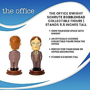 The Office Dwight Schrute Bobblehead Figure | Official The Office Bobblehead Dwight Schrute | The Office Merchandise Dwight Desk Decor Figures | 5.5 Inches Tall
