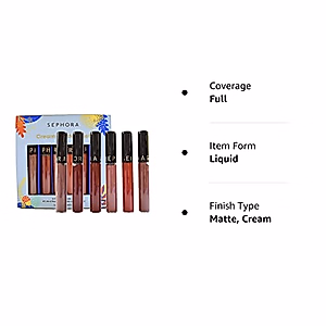 SEPHORA Collection Wishing You Cream Lip Stain Set:: 13 Marvelous Mauve, 94 Cherry Moon, 23 Copper Blush, 41 Vintage Rosewood, Always Red, and 96 Red Velvet