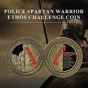 BHealthLife Spartan Warrior Ethos Challenge Coin Military Gift
