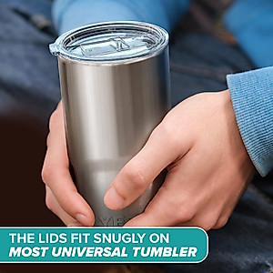 Coffee Tumbler Replacement Lids Yeti - 2Pcs Spill Proof Lids for Yeti Tumblers - Compatible with Yeti Lids 30 oz and others Cup - Lids for Stainless Steel Tumbler Travel Cup Yeti 30 Oz Сup lids