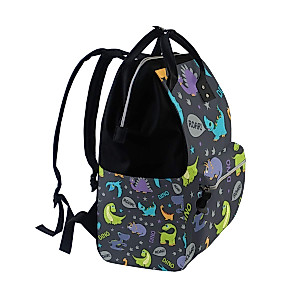 Cute Dinosaurs Diaper Bag Travel Backpack - Large Baby Nappy Bag Organizer(e)