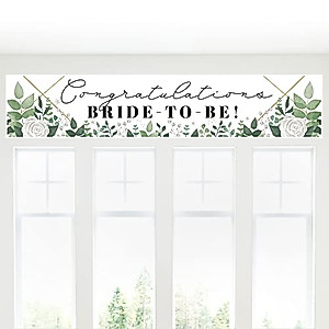 Big Dot of Happiness Boho Botanical Bride - Greenery Bridal Shower and Wedding Party Decorations Party Banner