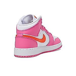 Jordan Boy's Air Jordan 1 Mid (Big Kid) Pinksicle/Safety Orange/White 5.5 Big Kid M